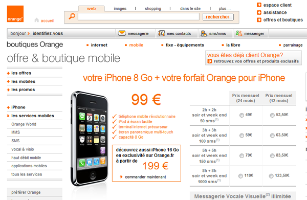 Orange vend l'iPhone première génération à 99 euros - Numerama