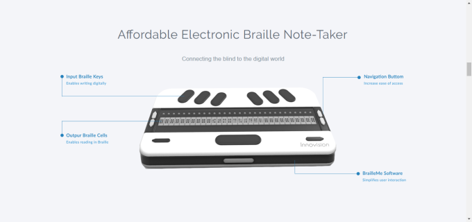 BrailleMe, un lecteur-clavier en braille pour les aveugles à moins de ...