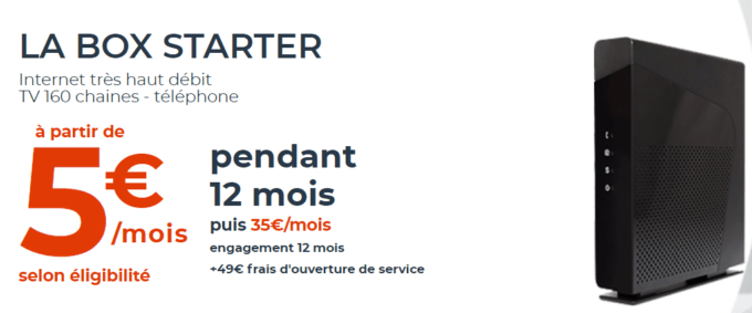 Le Bon Plan Du Jour : l'offre SFR Box Starter est disponible pour 5 euros par mois
