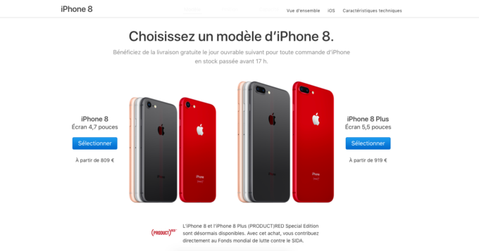 iPhone 8 et 8 Plus : la version rouge est arrivée