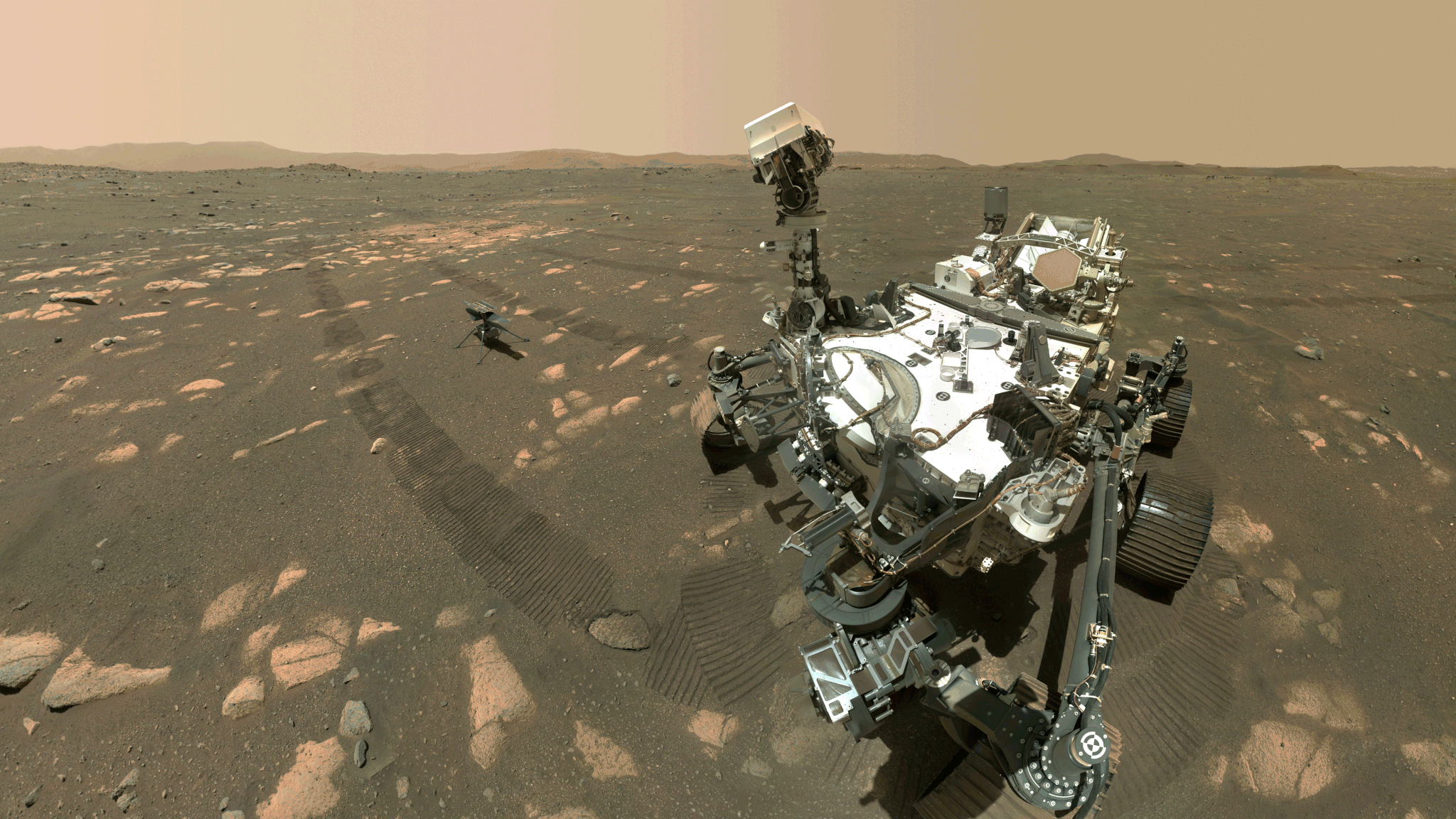 Le rover Perseverance a pris son premier selfie avec l'hélico Ingenuity ...